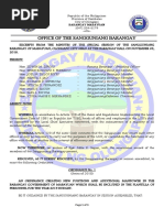 Barangay Organizational Chart 2021 | PDF