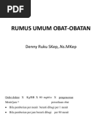 Rumus Dosis Obat Vascon dengan Syringe Pump | PDF