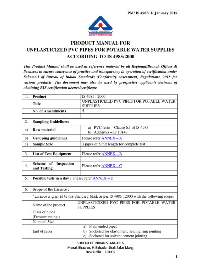 Is 4985 Sti | PDF | Plumbing | Pipe (Fluid Conveyance)