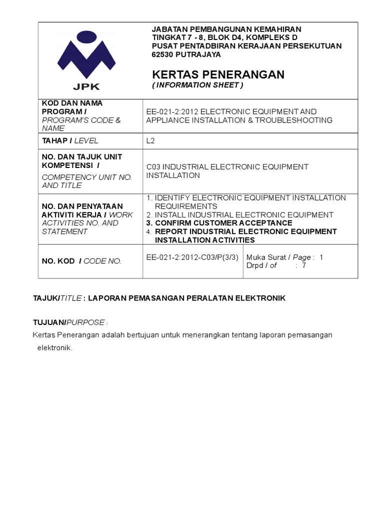 Kertas Penerangan 3 Edited | PDF