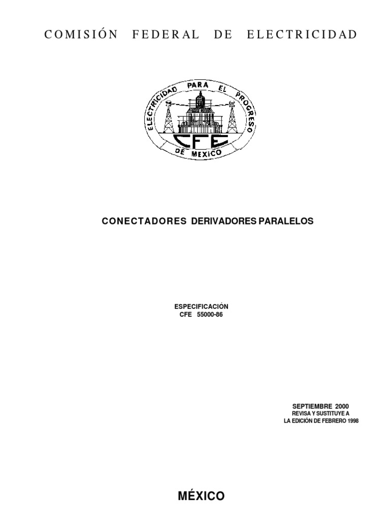 Especificacion Cfe 55000-86 Conectores Derivadores Paralelos | PDF