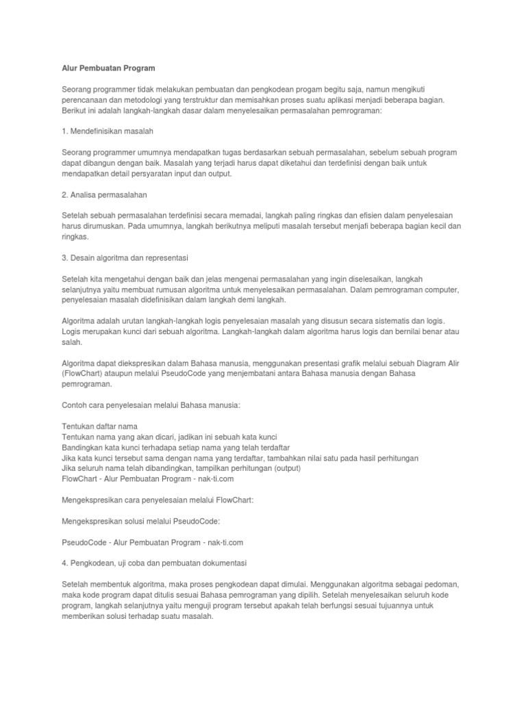 3.28 Alur Pembuatan Program | PDF