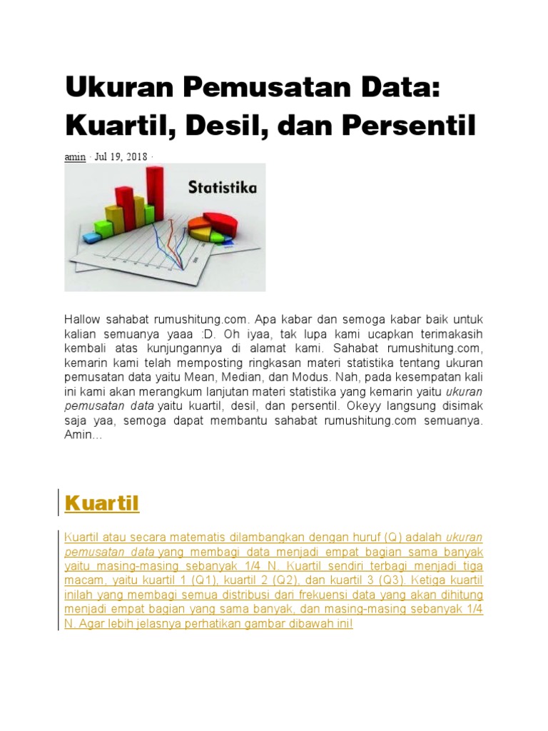 Kuartil, Desil, Persentil: Panduan Lengkap | PDF