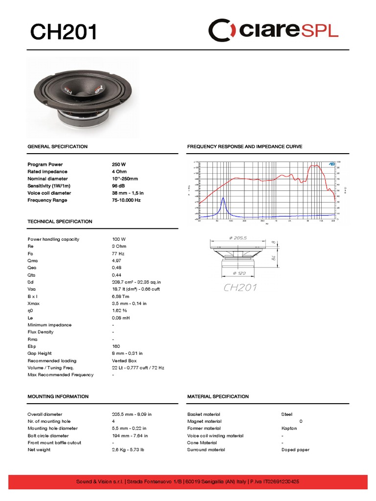 Ciare CH201 - EN-1 | PDF