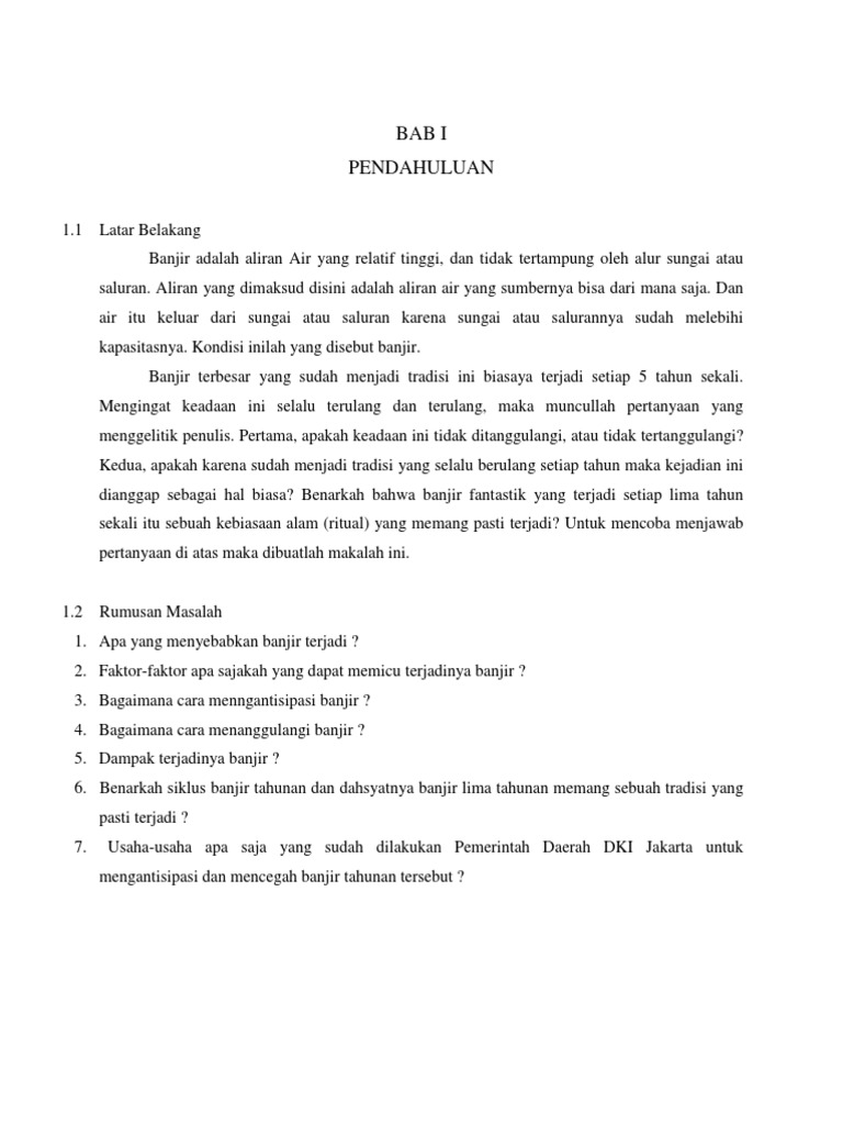 Proposal Banjir | PDF