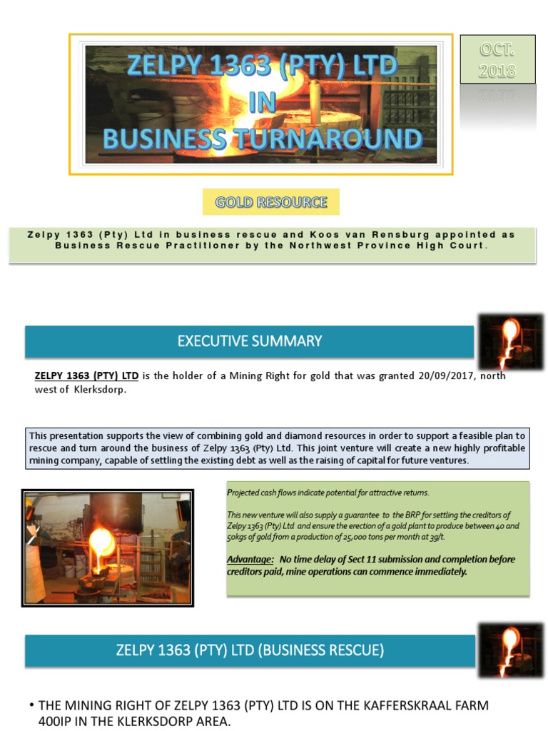 Presentation Zelpy | Download Free PDF | Gold | Mining