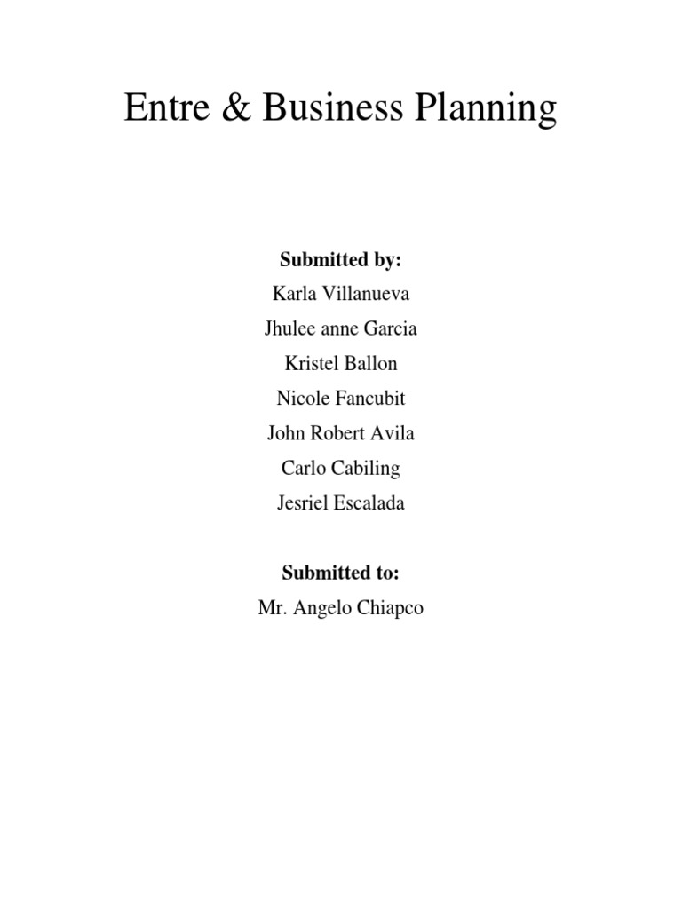 Entrep Business Planning | PDF | Japanese Cuisine | Sushi