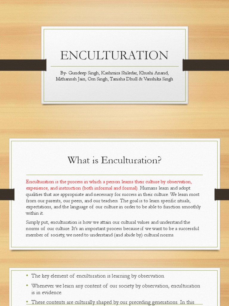 ENCULTURATION | PDF | Career & Growth | Wellness