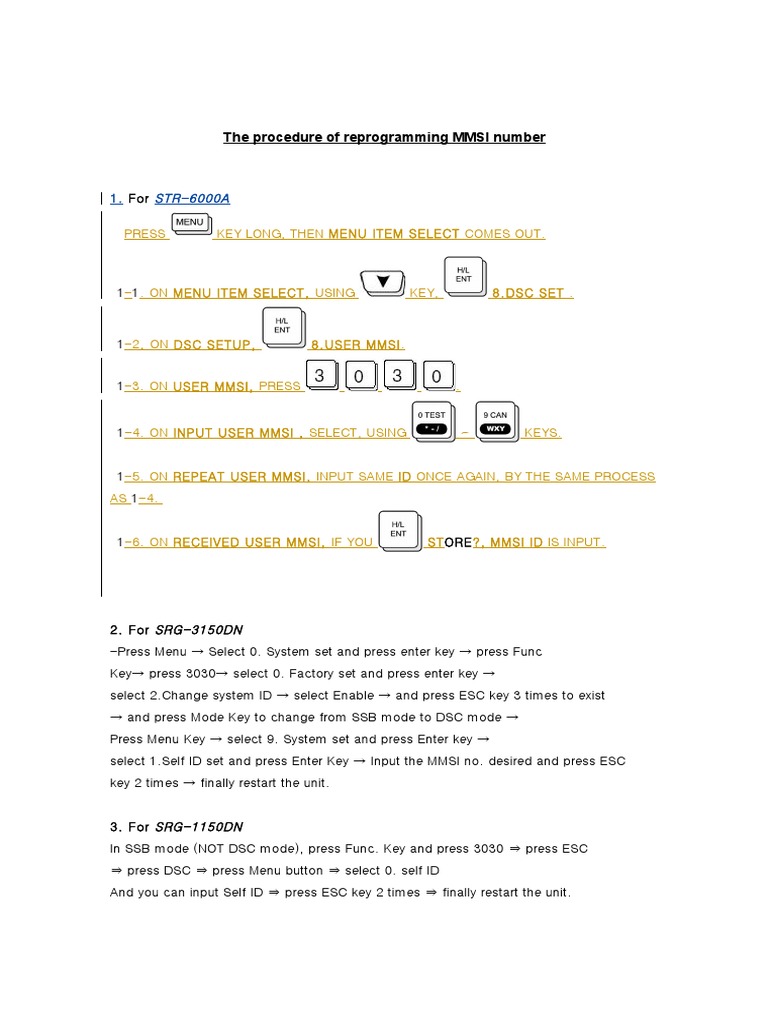 Reprogramming MMSI Numbers Guide | PDF