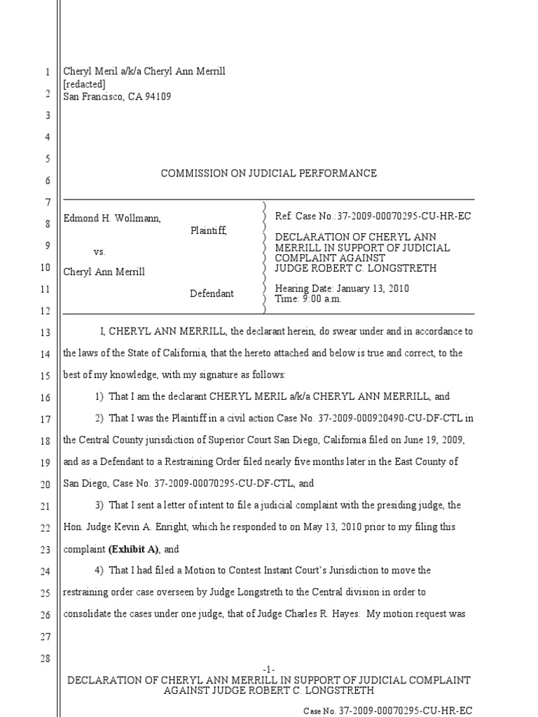 Complaint Judge Robert - Longstreth | PDF | Complaint | Separation Of ...