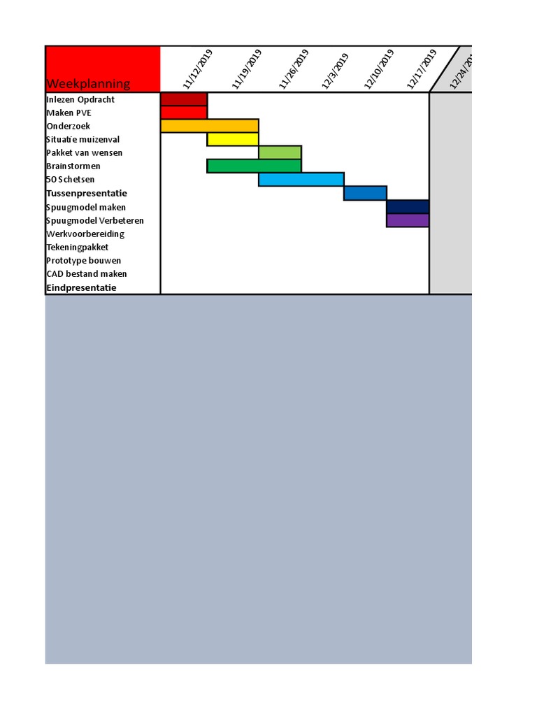 Strokenplanning Muizenvalproject | PDF