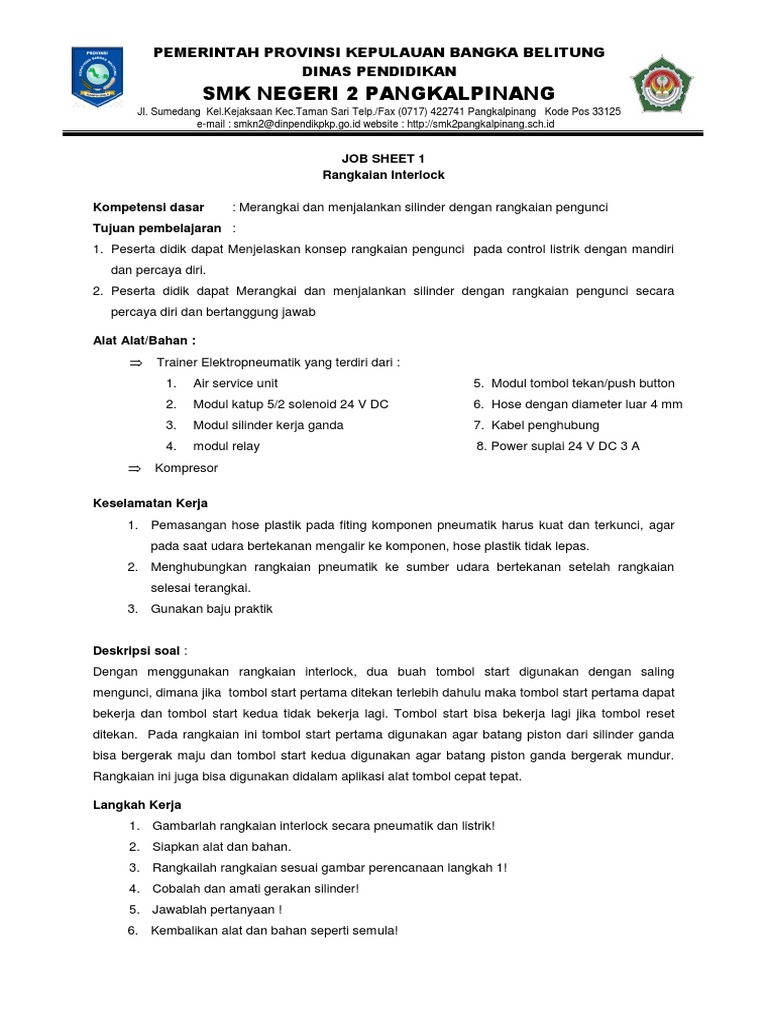 Job Sheet 1 PSR | PDF