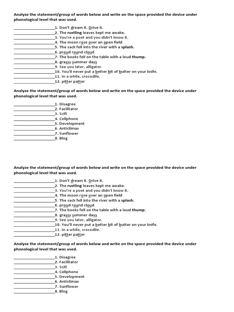 Assonance, Rhyme | PDF