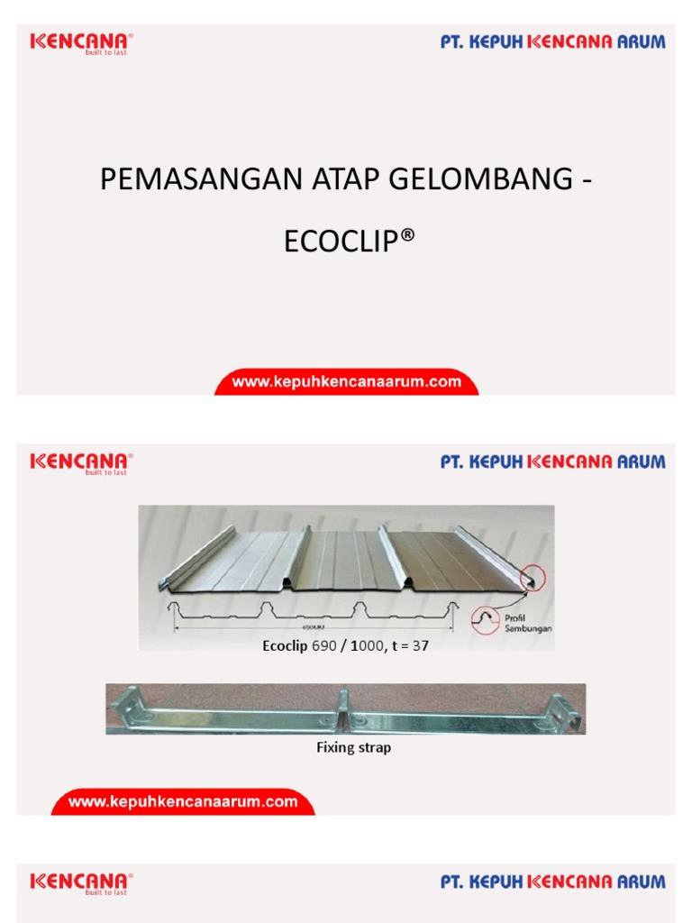 Pemasangan Atap Gelombang Ecoclip | PDF