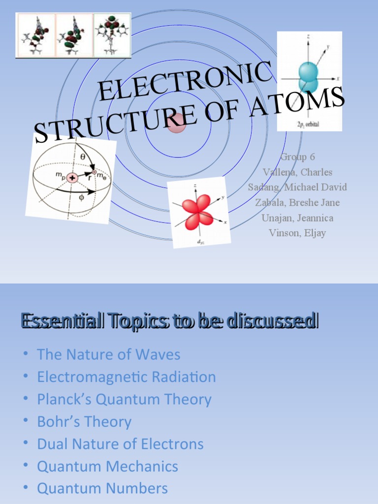 Electronic Structure of Atoms | PDF | Atomic Orbital | Chemistry