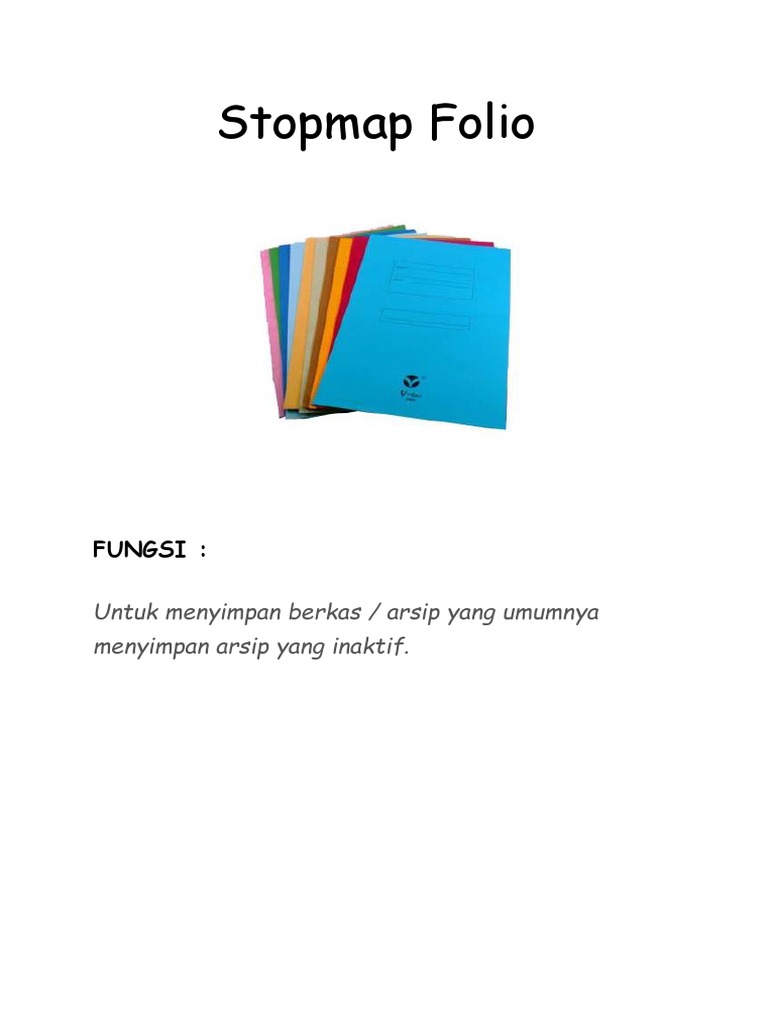 Gambar Dan Fungsi Snelhecter, Folder Hanging, Folder Stopmap, Folio | PDF