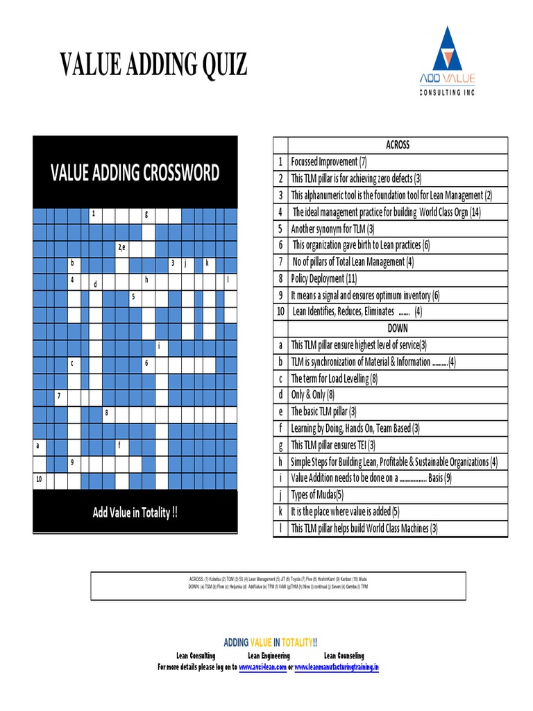 Lean Quiz | PDF | Lean Manufacturing | Industries