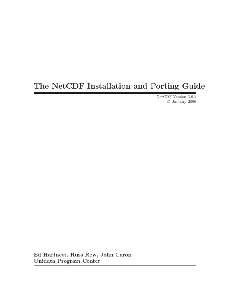 Netcdf Install | PDF | Library (Computing) | C (Programming Language)