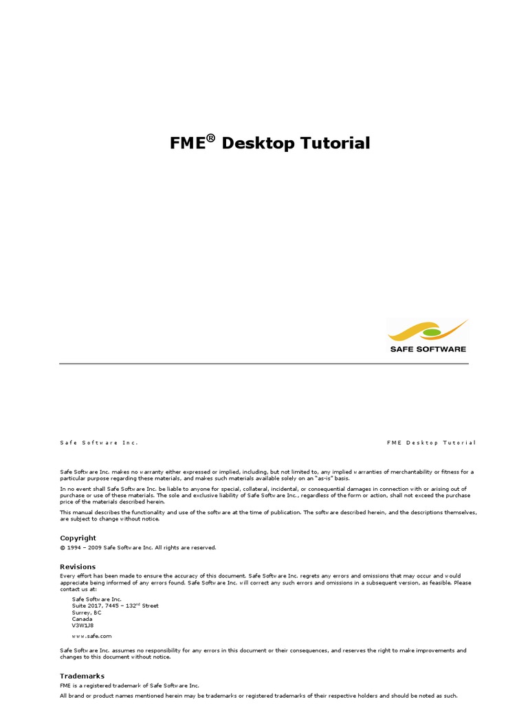FME Desktop Tutorial | Download Free PDF | Menu (Computing) | Software
