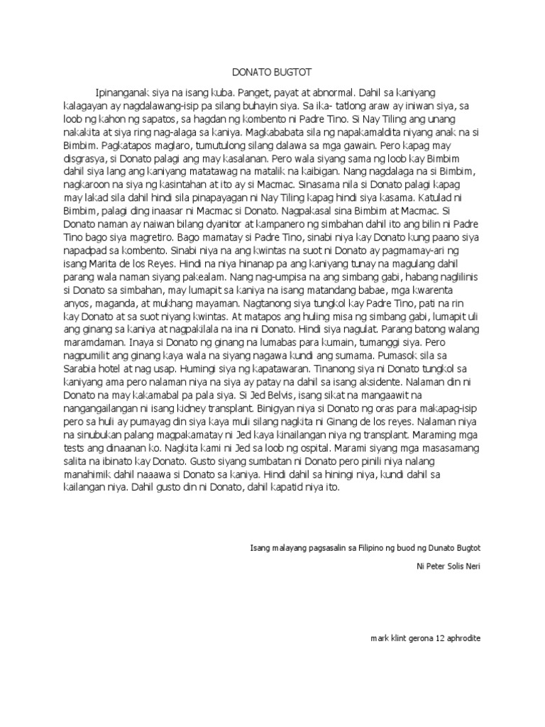 Donato Bugtot | PDF