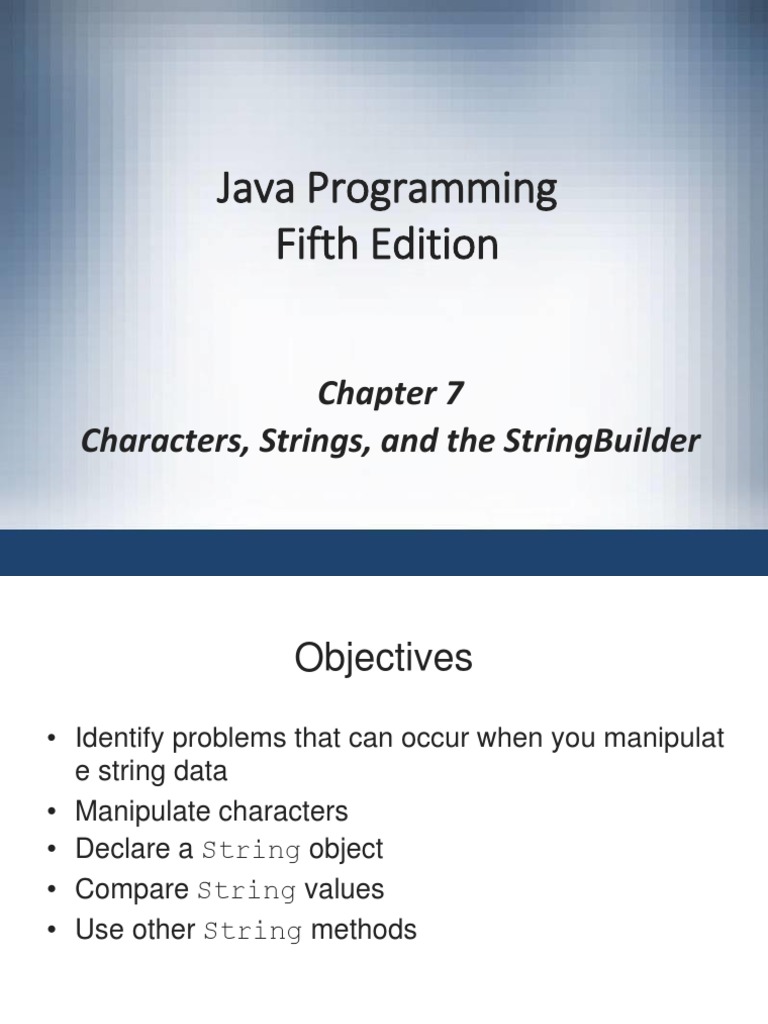 CH07 Characters, Strings and StringBuilder | PDF | String (Computer Science) | Class (Computer ...