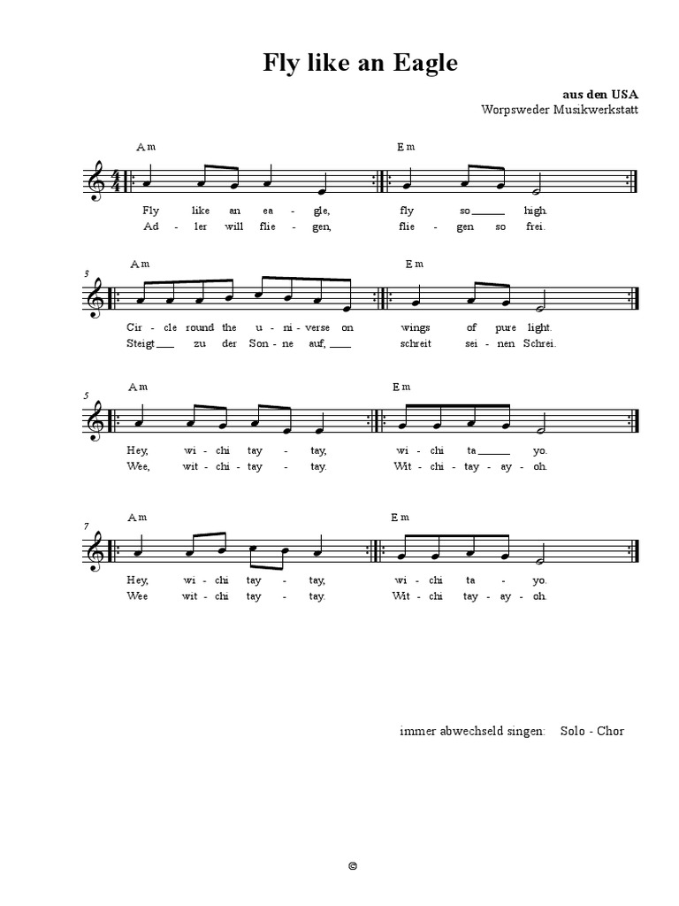 Fly Like An Eagle Am | PDF