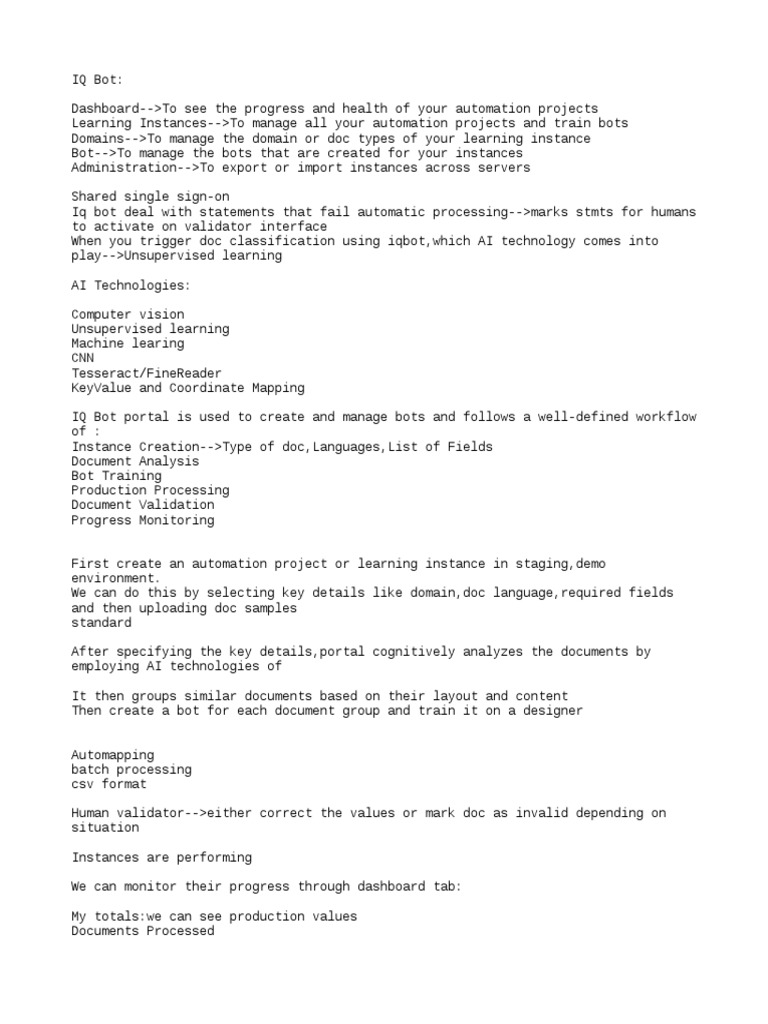 IQ Bot | Download Free PDF | Comma Separated Values | Artificial ...