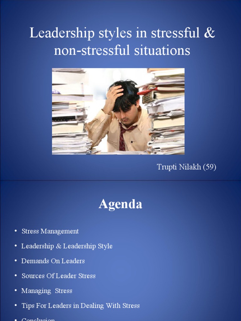 Leadership Styles and Stress Management | PDF