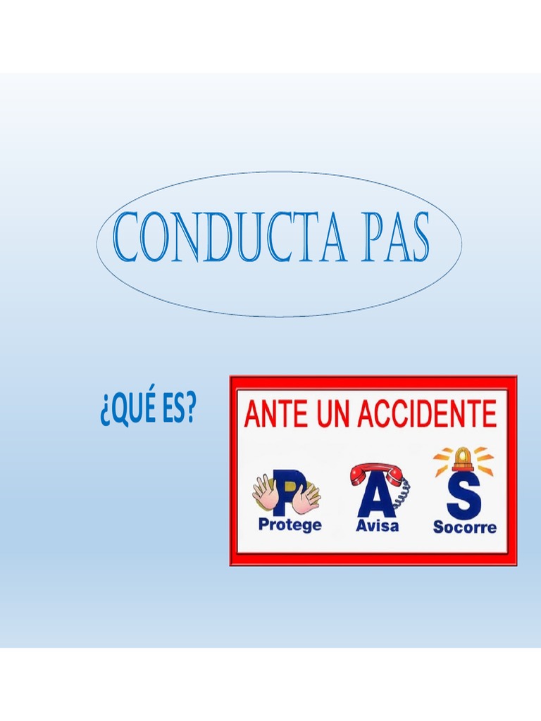 Conducta PAS en Emergencias | PDF | Salud y bienestar | Ciencia y ...