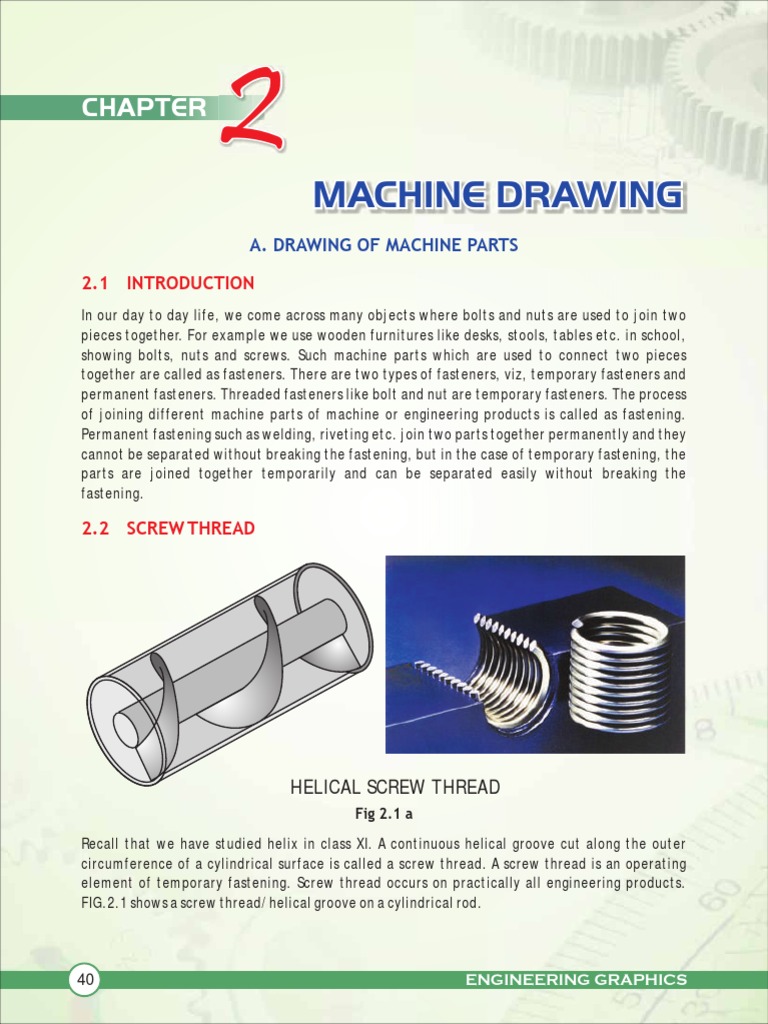 Chapter-2 Engineering Graphics PDF | PDF | Screw | Metalworking