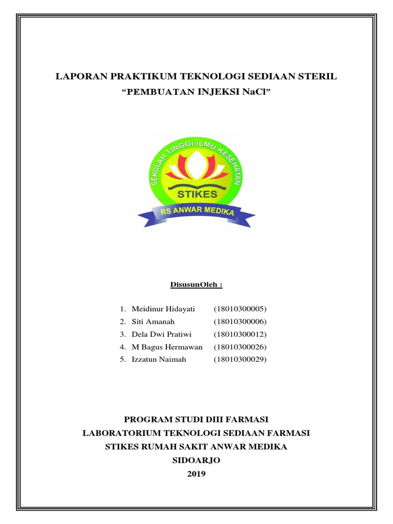 Injeksi NaCl Kel 1 | PDF | Sains & Matematika