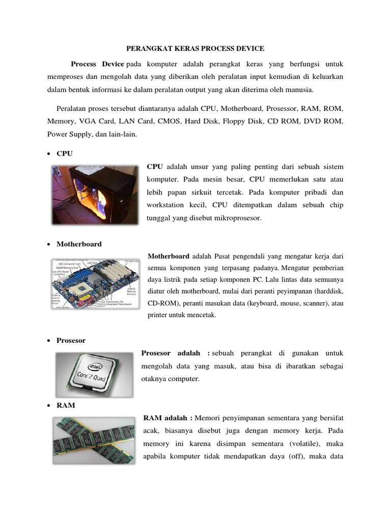 Perangkat Keras Process Device | PDF