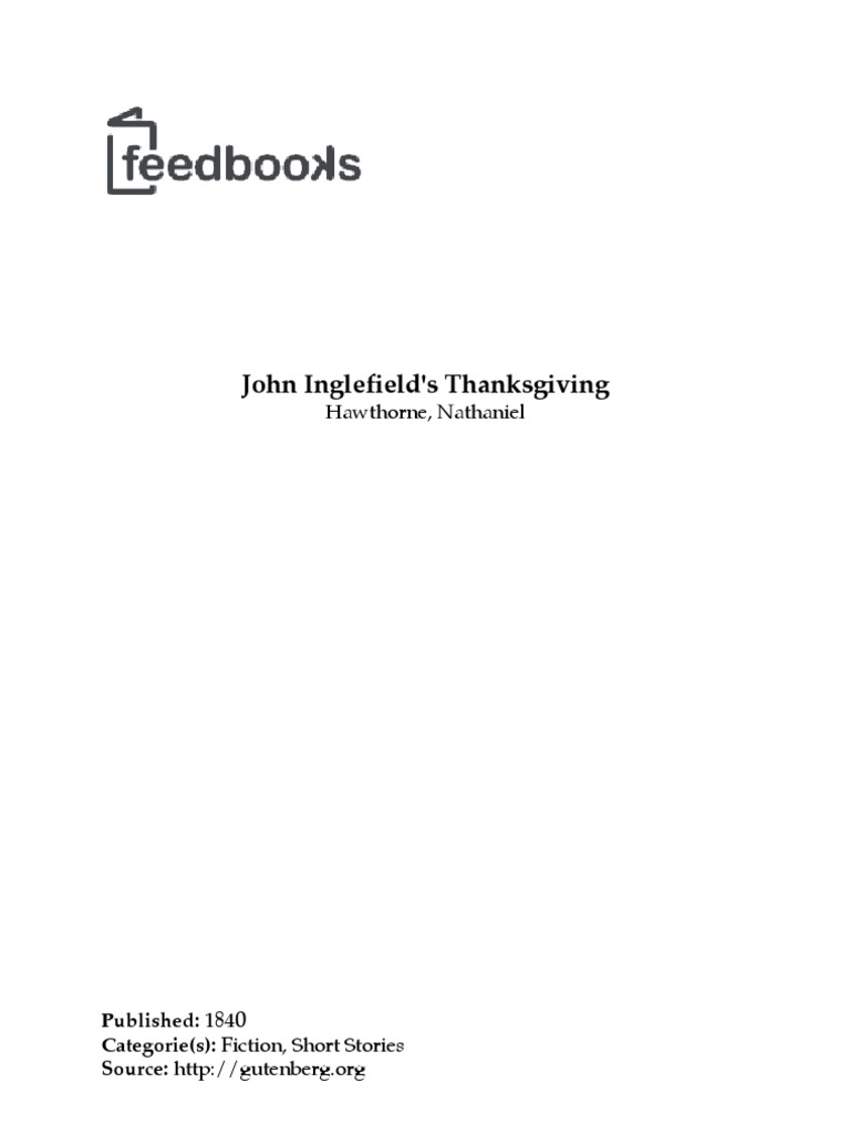 John Inglefield's Thanksgiving Tale | PDF | Nathaniel Hawthorne