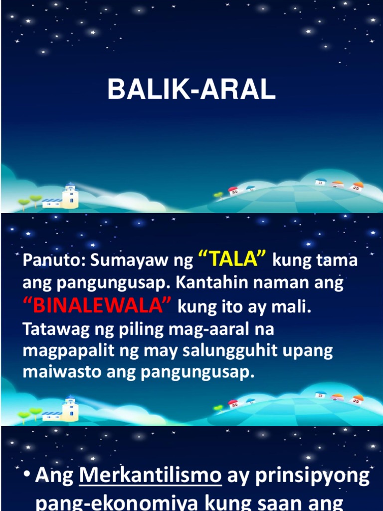 BALIK-ARAL para Sa Ikatlong Markahan AP 7 | PDF