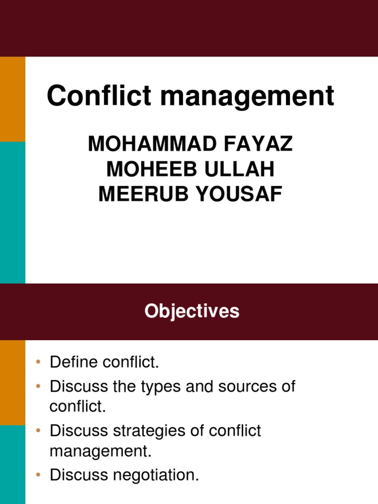 Conflict | PDF | Negotiation | Conflict Resolution