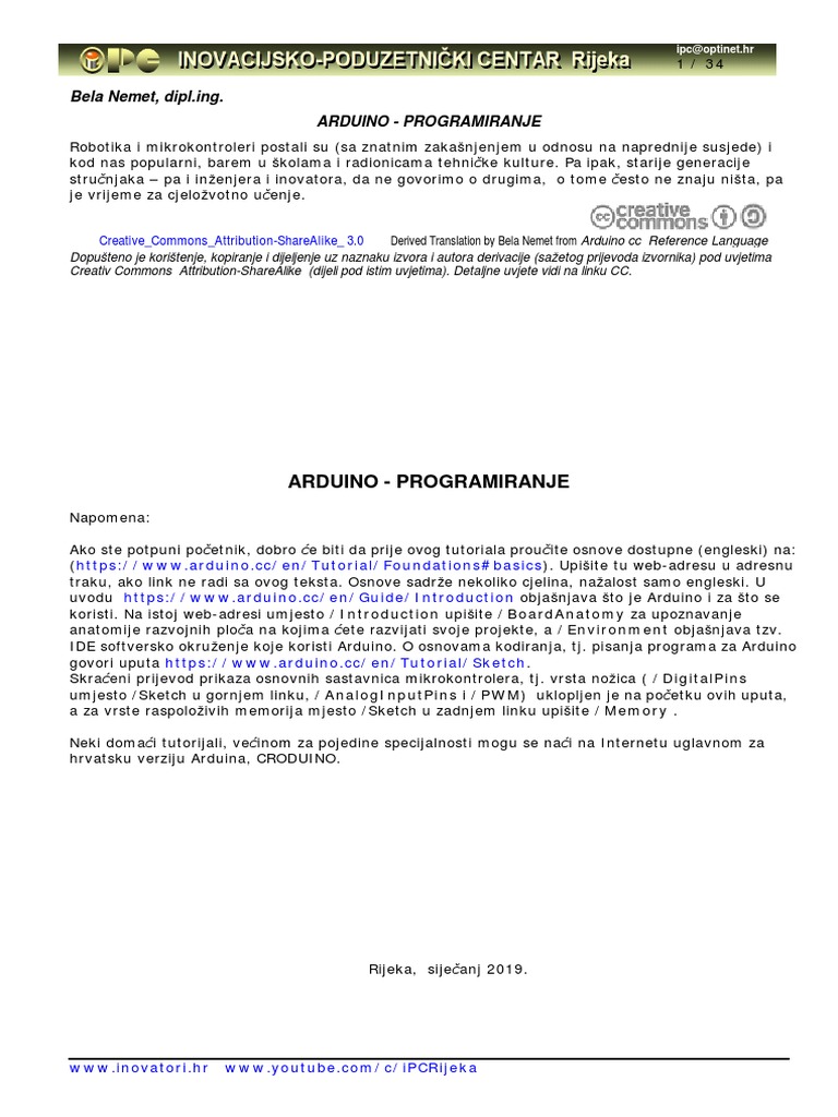 Arduino Programiranje | PDF