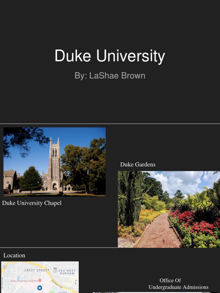 Duke University Location and Admissions | PDF