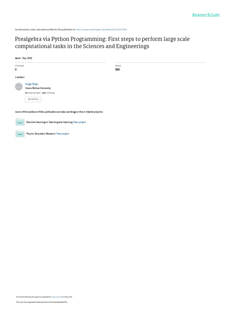 Prealgebra Via Python Programming En Computer Programming Computing