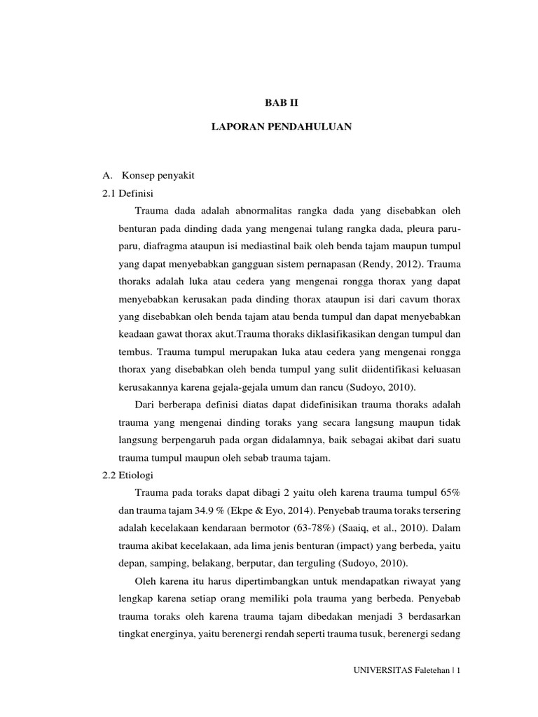 Trauma Dada: Definisi, Etiologi, dan Penanganan | PDF