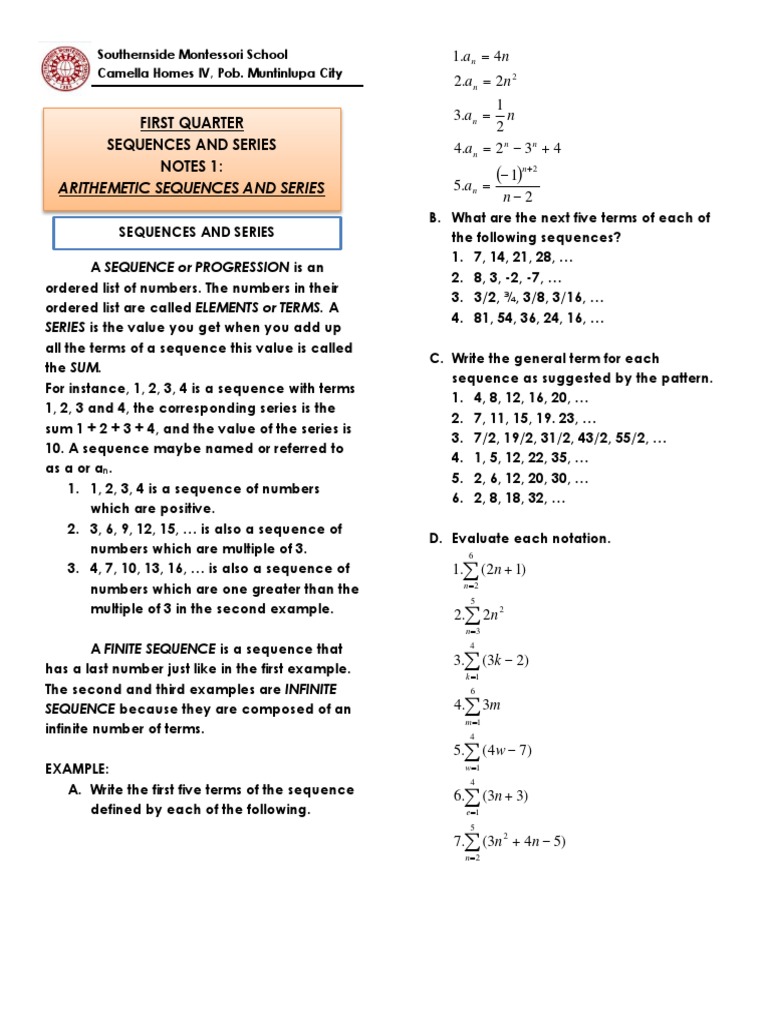 Notes 2 | PDF | Sequence | Algebra
