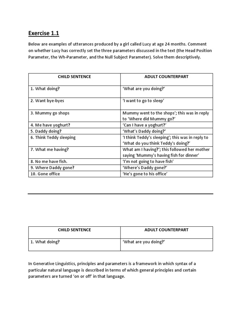 Syntax Assignment 1 | PDF | Phrase | Verb