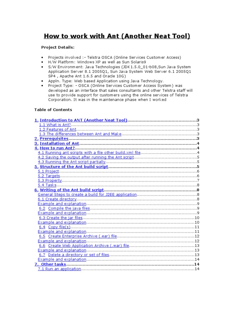 How To Work With Ant (Another Neat Tool) | PDF | Java (Programming ...