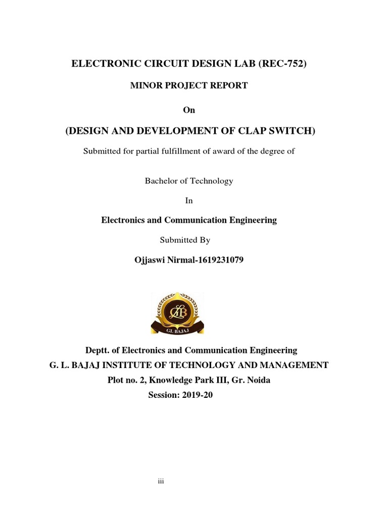Clap Switch Report Edited | PDF | Bipolar Junction Transistor | P–N ...