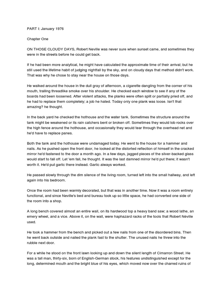 I Am Legend - Extract | PDF | Nature