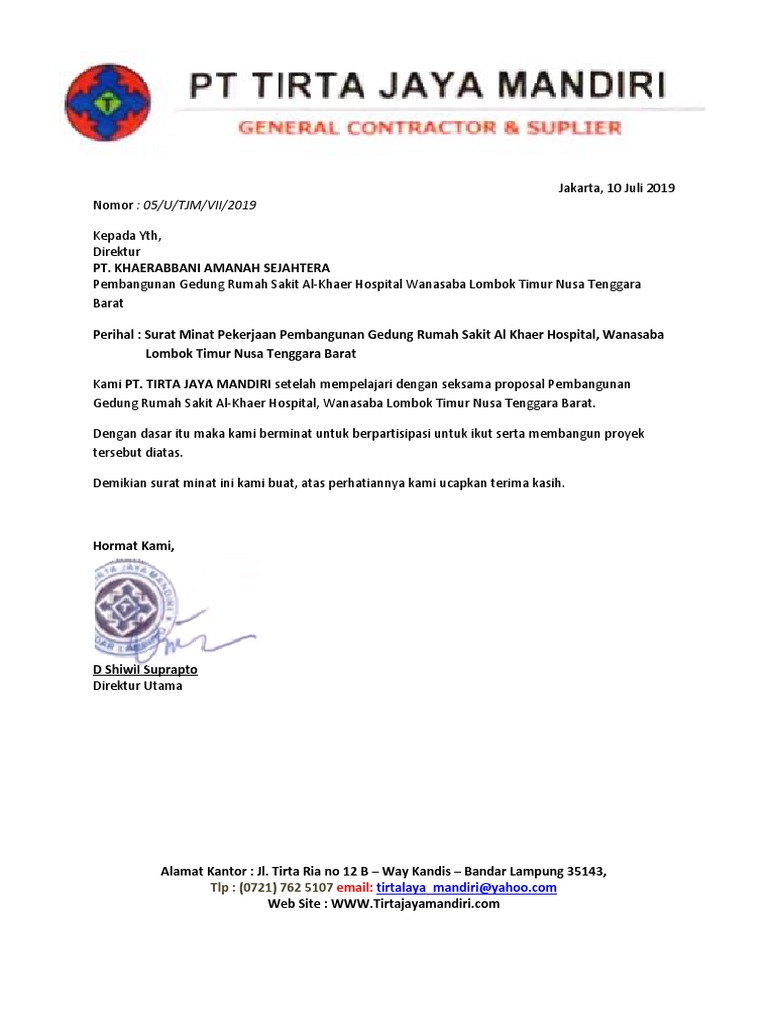 Surat Minat PDF | PDF