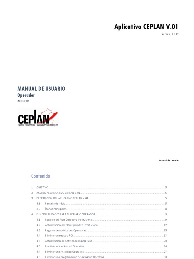 CEPLAN Aplicativo | PDF | Ventana (informática) | Usuario (informática)