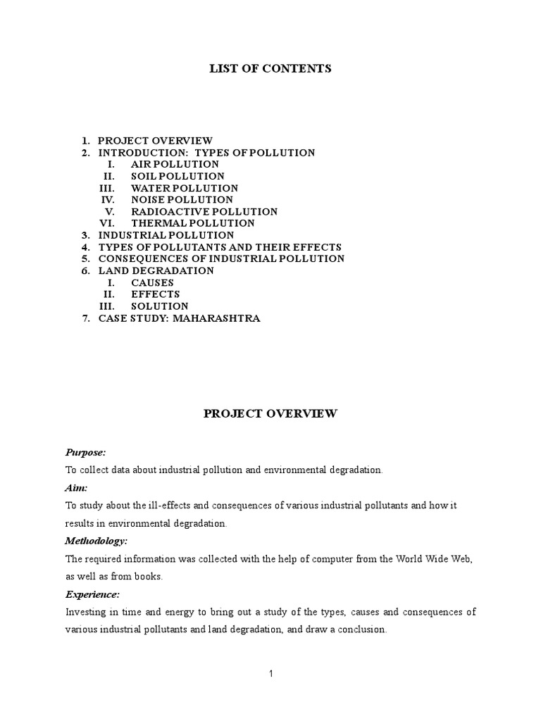 Project On Pollution | PDF | Environmental Degradation | Pollution
