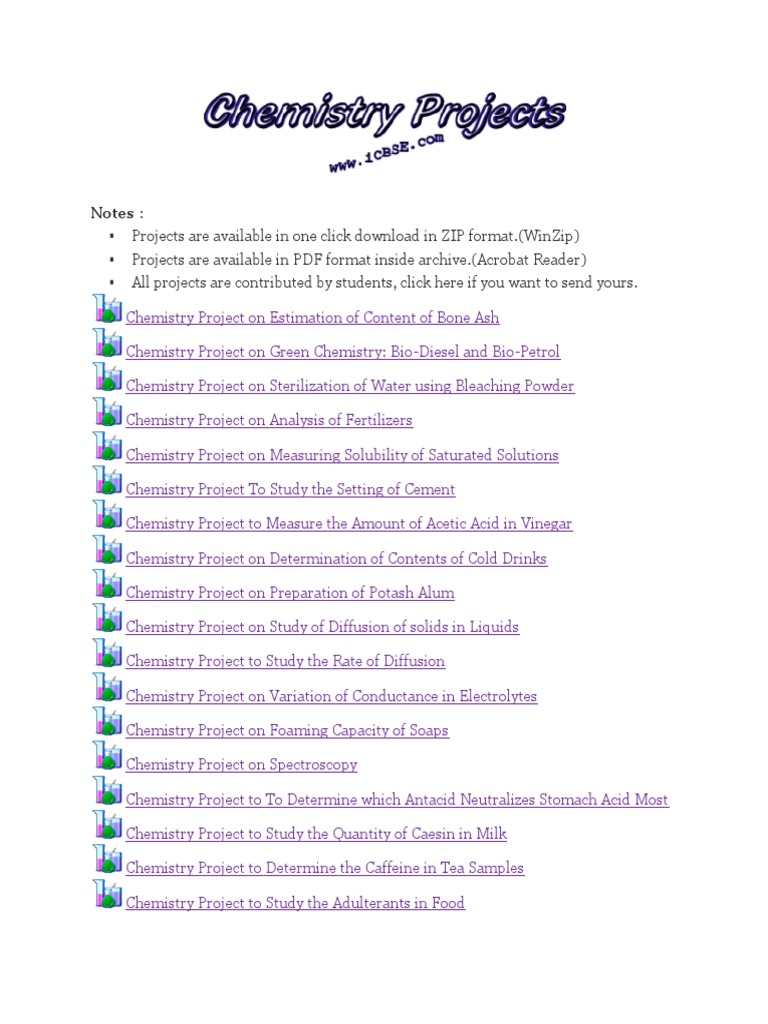 Chemistry Project 12th | PDF
