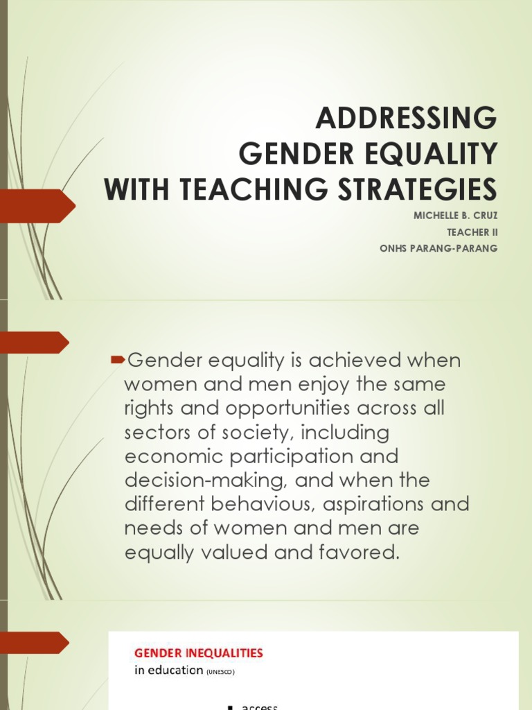 Addressing Gender Inequality in the Classroom: Strategies for Promoting ...