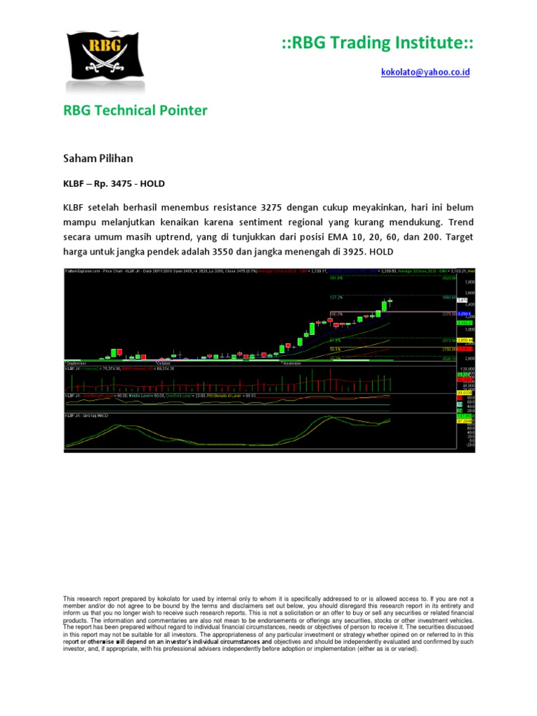 Stock Recommendations and Analysis from the RBG Trading Institute | PDF ...